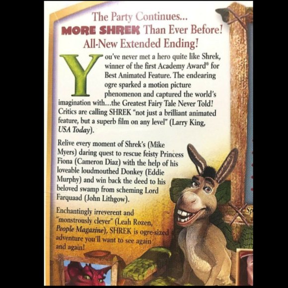 Dreamworks | Media | Shrek Dvd Full Screen Single Disc Edition Dvd | Poshmark